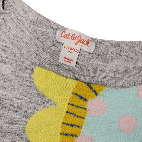 Cat & Jack | Shirts & Tops | Cat Jack Girls Flower Sweater Sz L 12 ...